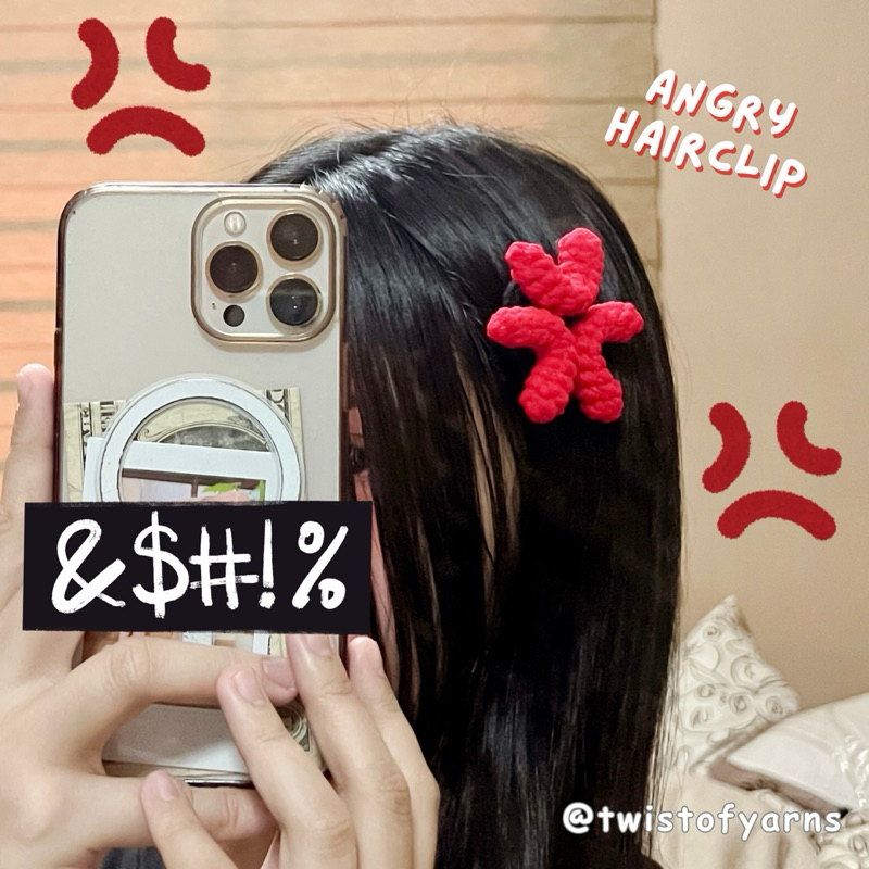 angry hairclip crochet | Shopee Philippines