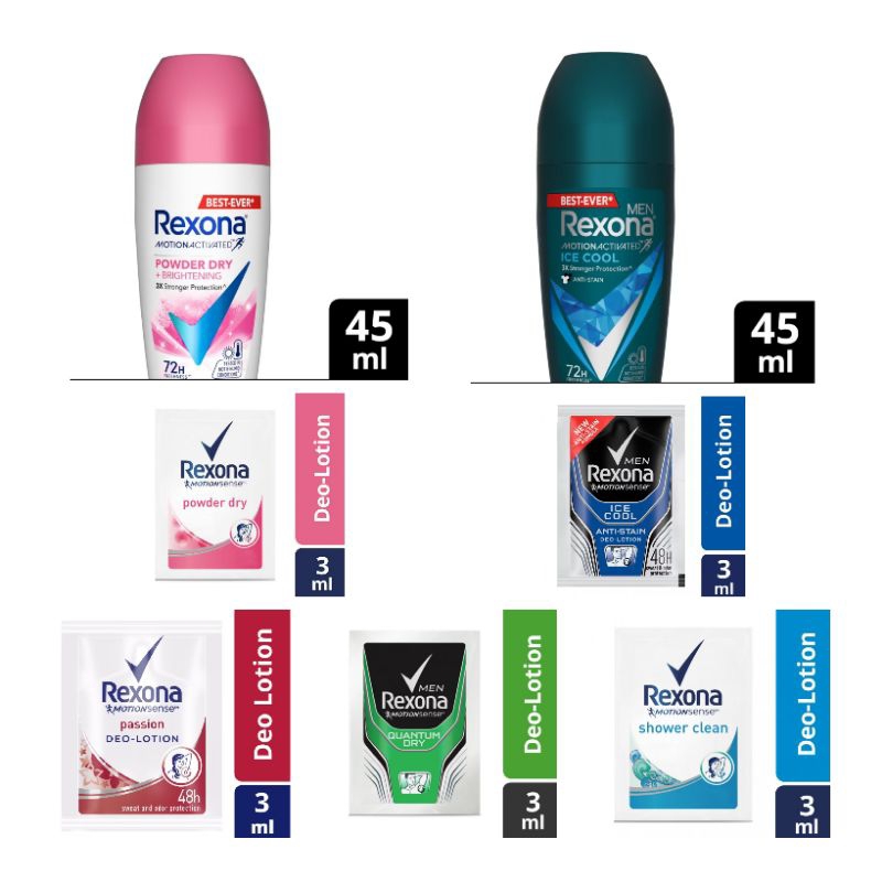 Rexona Deodorant Roll On/Sachet | Shopee Philippines
