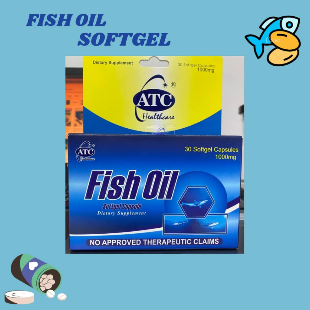 ATC FISH OIL SOFGEL CAPSULE 1OOOMG 30 CAPSULES | Shopee Philippines