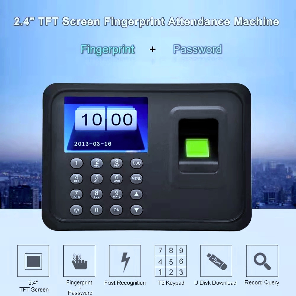 A6 Biometrics USB Biometic Office Fingerprint Attendance Machine Check ...