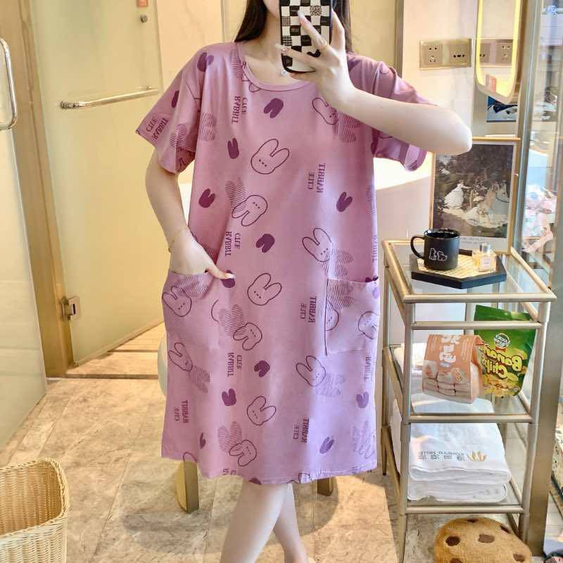 @ALL99 Korean Women’s Daster Sleepwear Nightdress Two pocket Pambahay ...