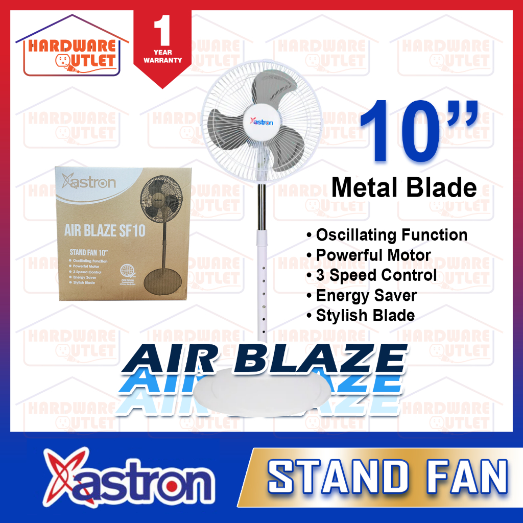 Astron Air Blaze Stand Fan 10" Metal Blade Original Authentic | Shopee ...