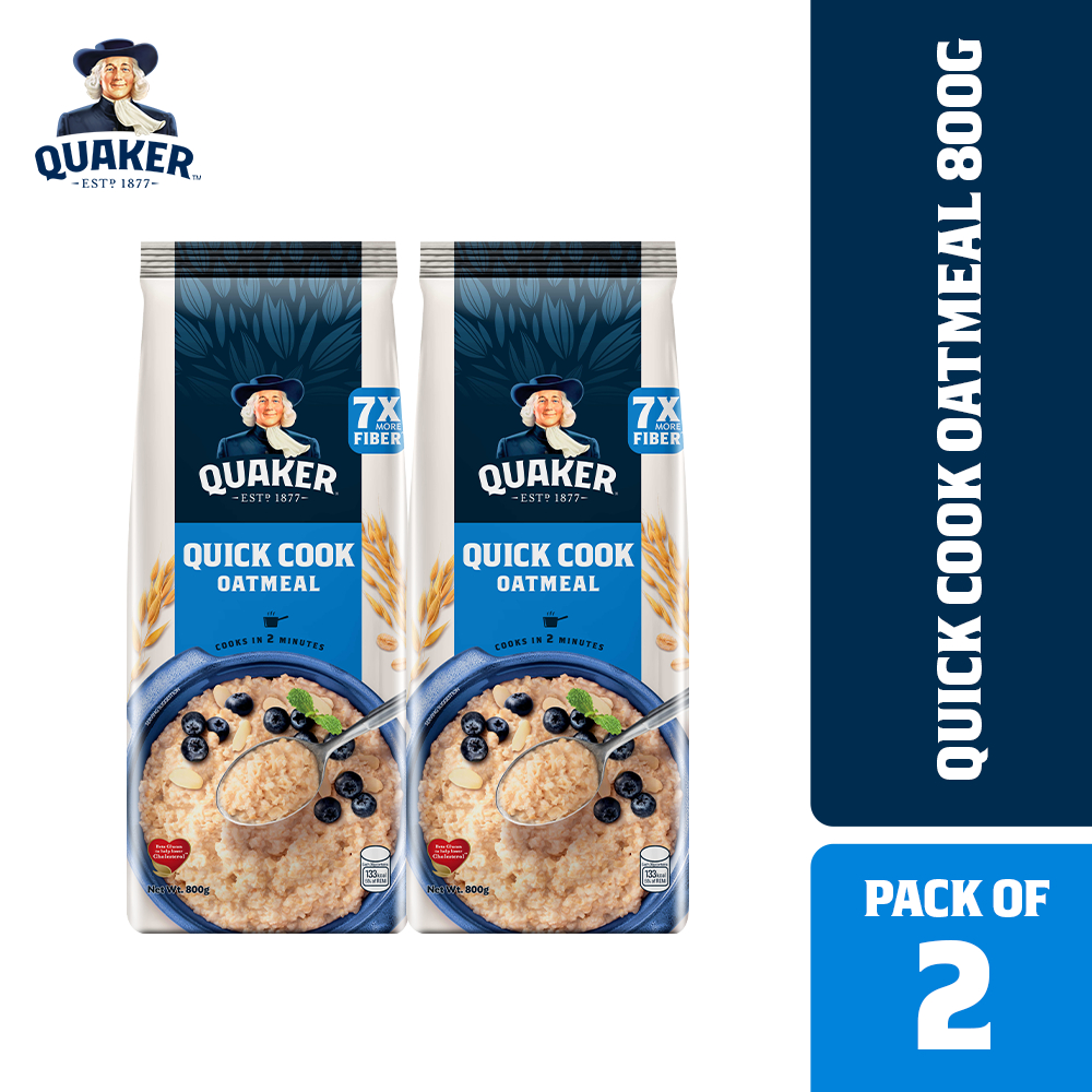 Quaker Quick Cooking Oatmeal 800g - Pack of 2 | Shopee Philippines