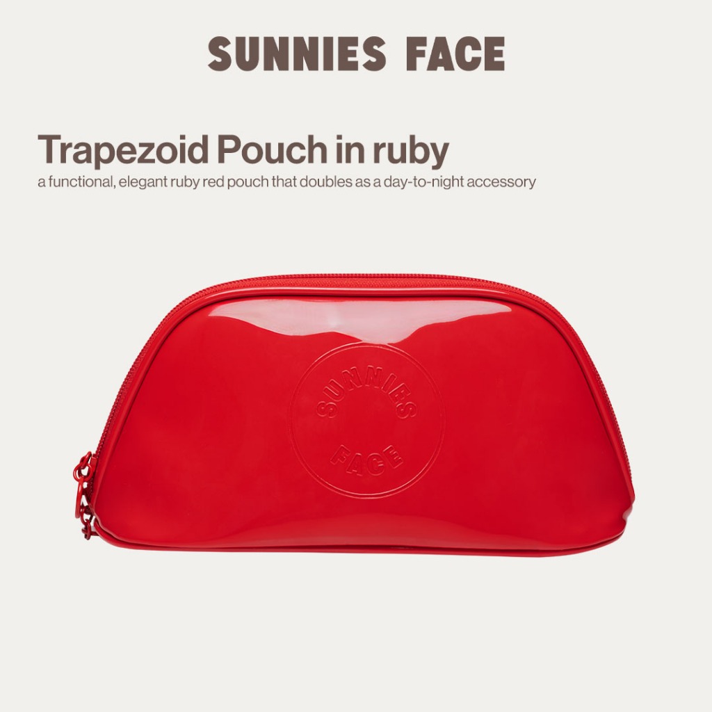 Sunnies Face Trapezoid Pouch [Functional Elegant Pouch] (Ruby) | Shopee Philippines