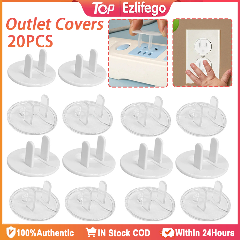 20Pcs Outlet Covers Safety Plug Caps For Protect Toddlers And Babies ...