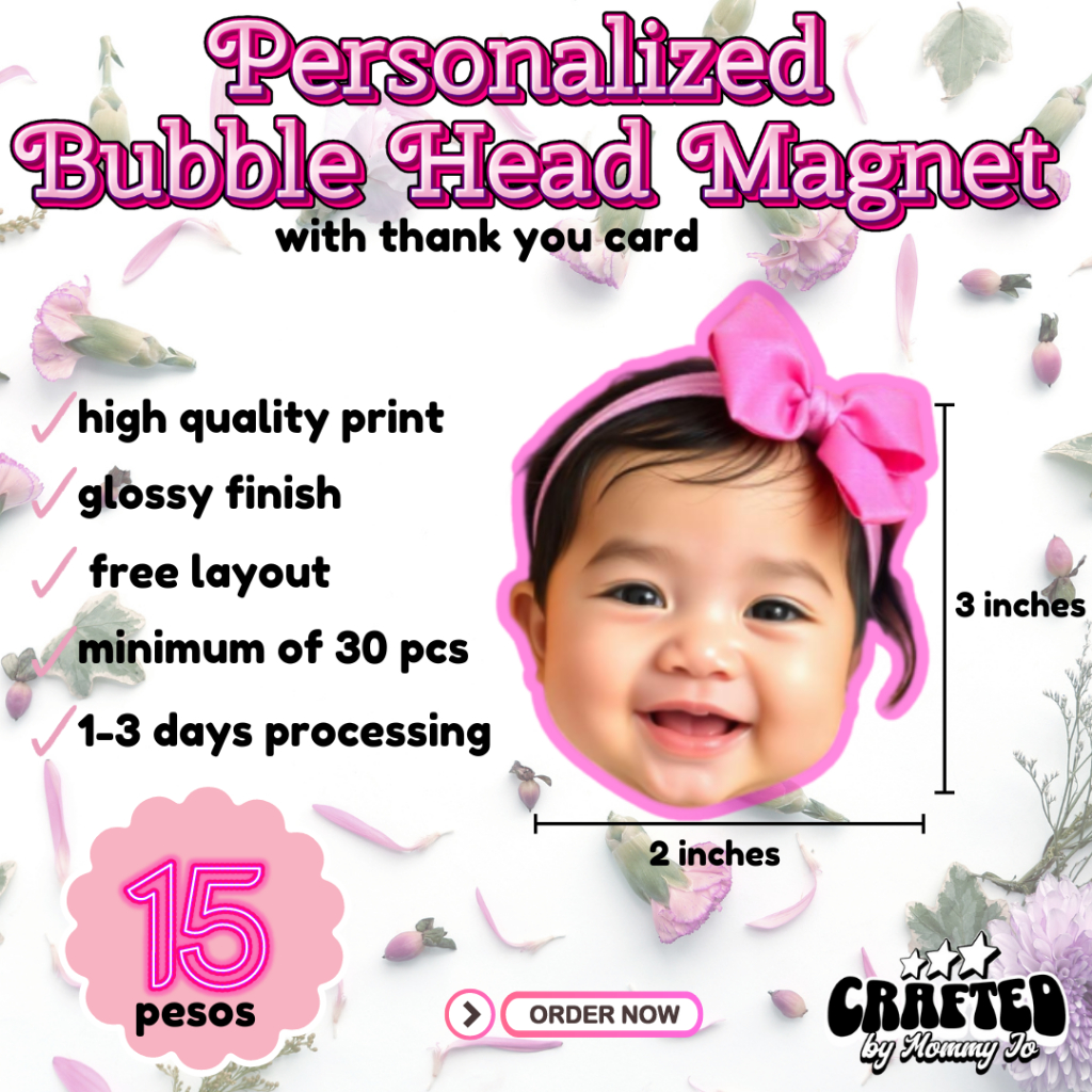 (Print and Cut) Personalized Bubble Head Ref Magnet Free Layout, name ...