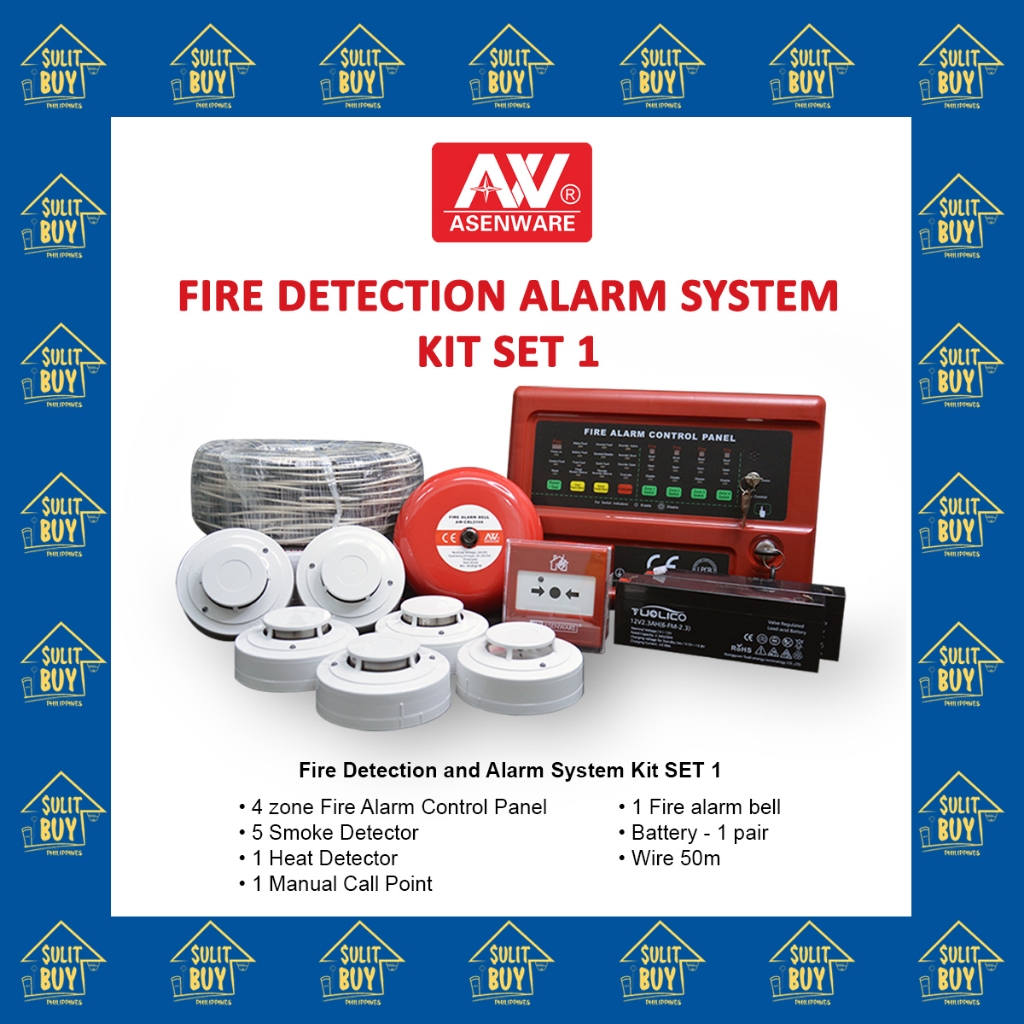 Asenware 4 zone Conventional Fire Detection and Alarm System Set 1 ...