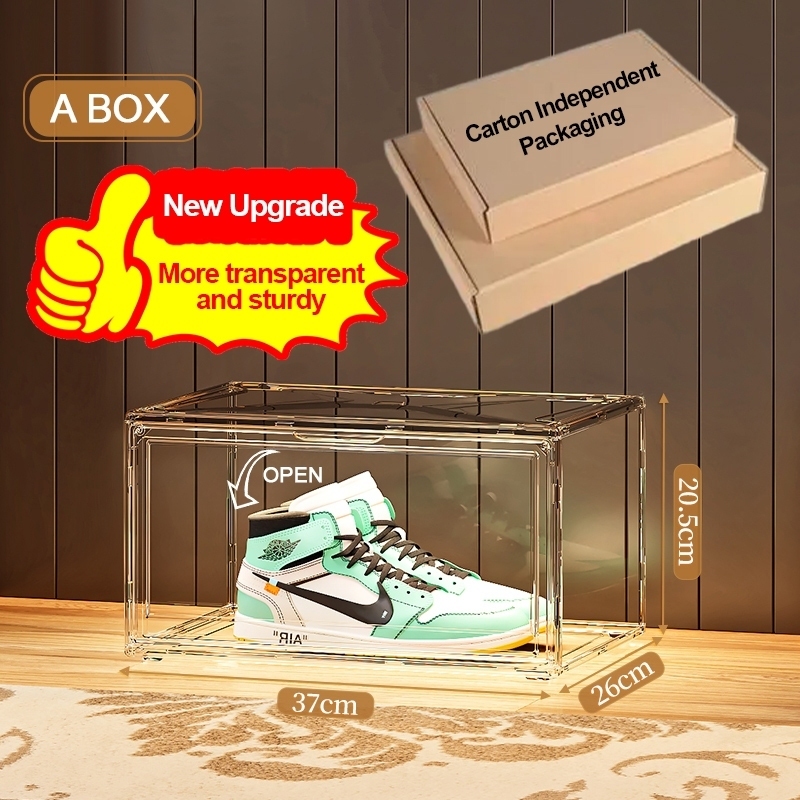 Household Acrylic Sports Shoe Rack Transparent Shoe Box Storage Cabinet ...