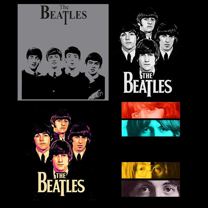 READY TO PRESS - THE BEATLES Designs -A3 Size(11.5"x16") Transfer Film ...