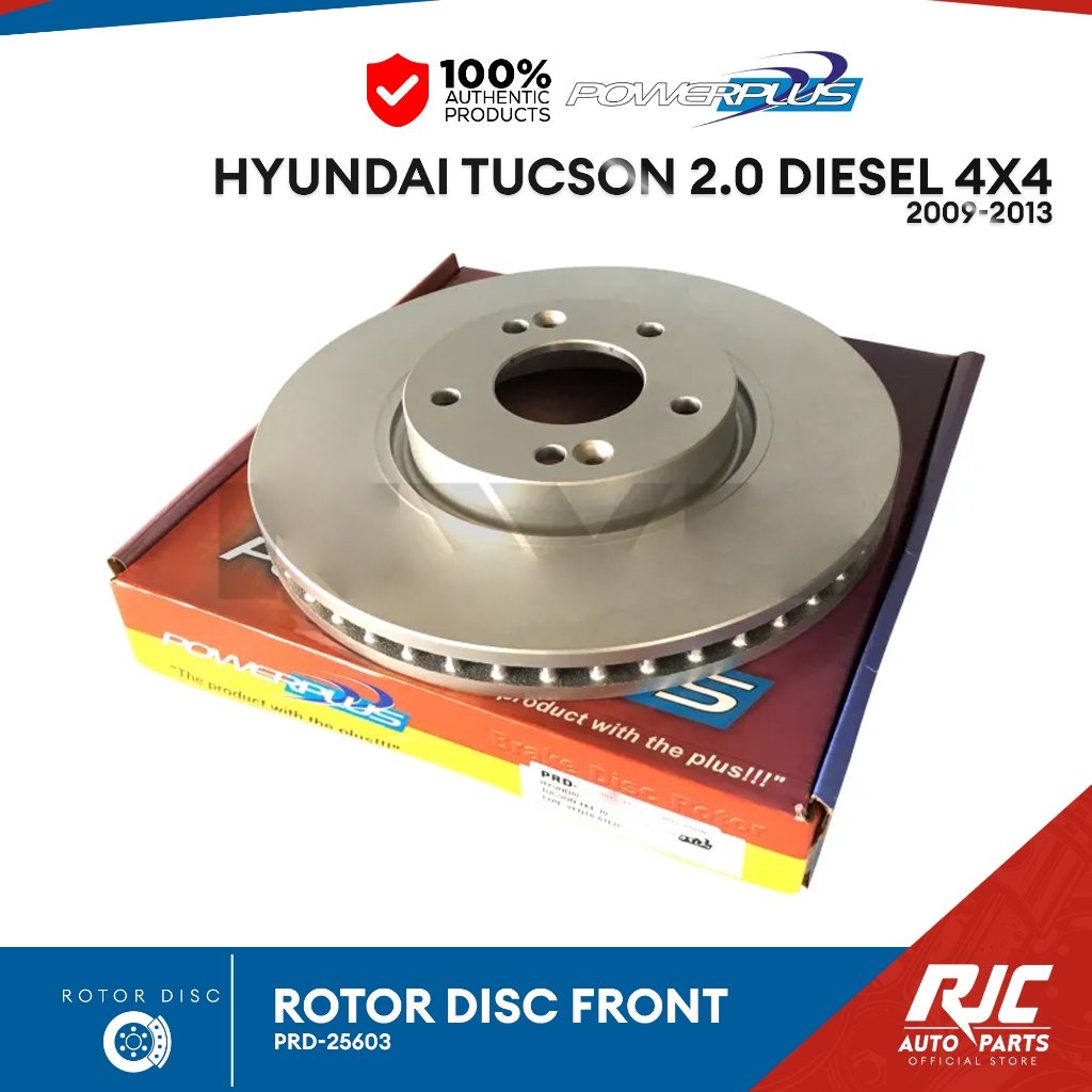 POWER PLUS ROTOR DISC HYUNDAI TUCSON 4X2 FRONT (DB2072) 5+2 HOLES 2009 ...
