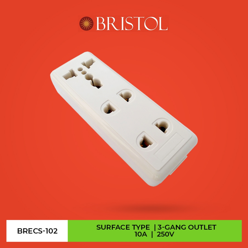 BRISTOL surface type outlet double triple quadruple convenience outlet ...