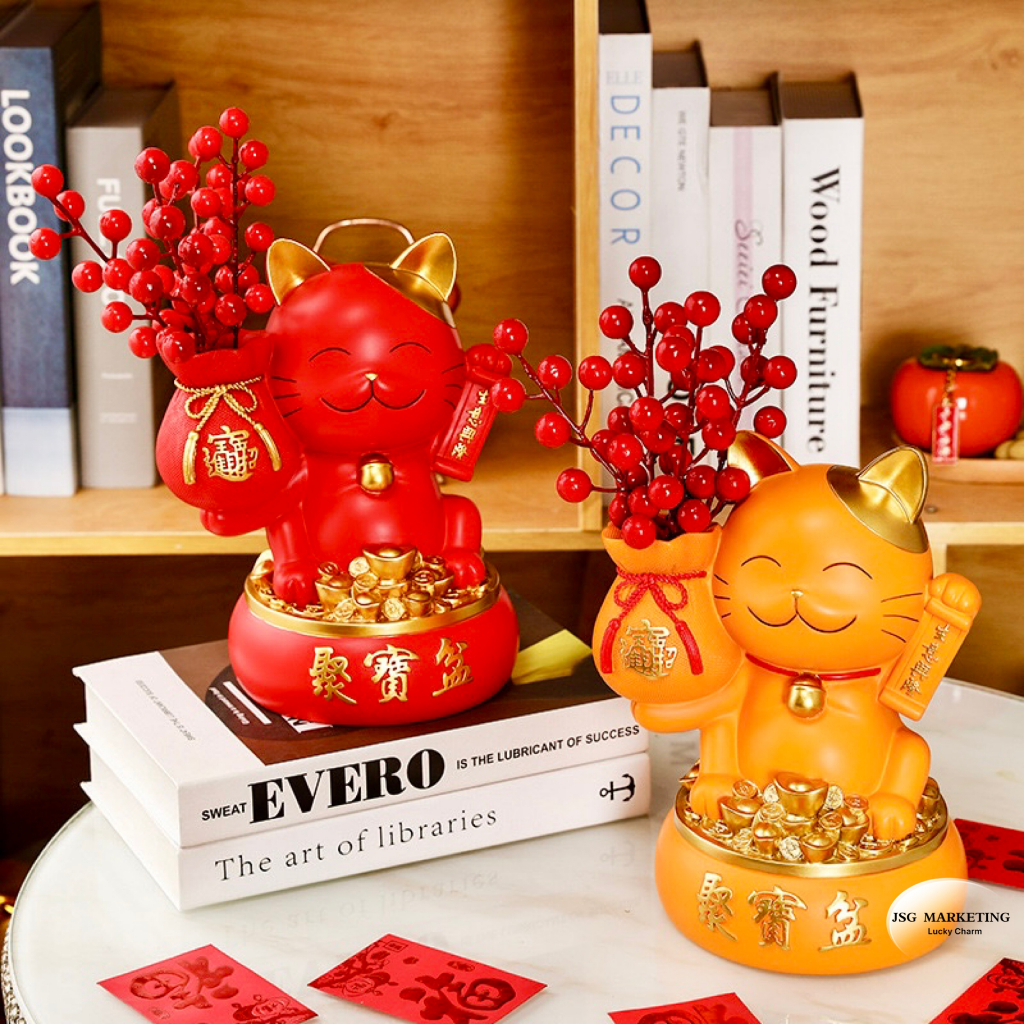 Lucky Cat fortune cat cornucopia cat adornment rich cat shop front desk ...