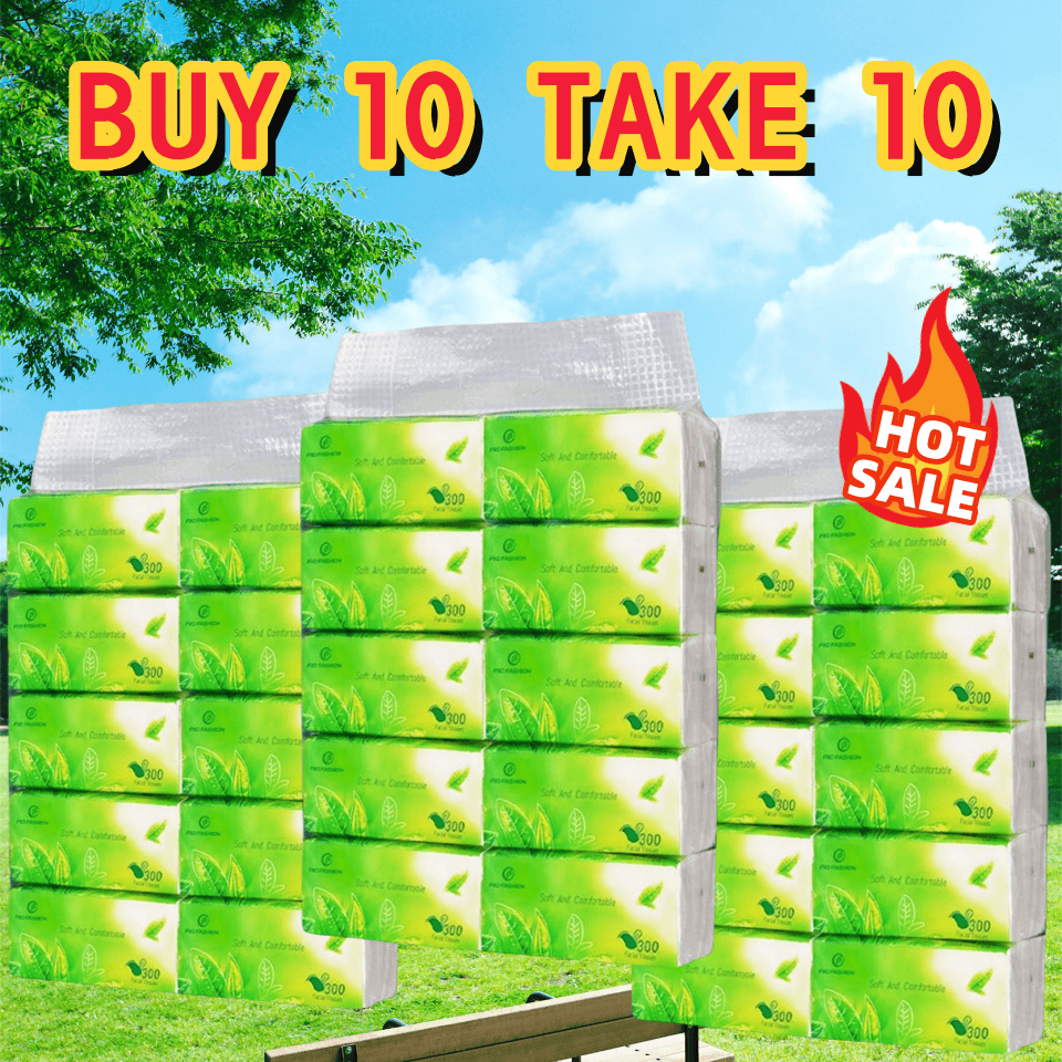 BUY 10 TAKE 10 Organic Green Tea Facial Tissue Paper Car Toilet Paper ...