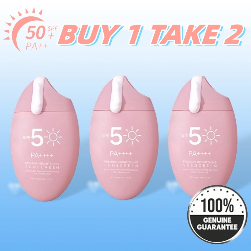 【BUY 1 TAKE 2】SPF50 Face Sunscreen 50g Sunblock Whitening Cream Long ...