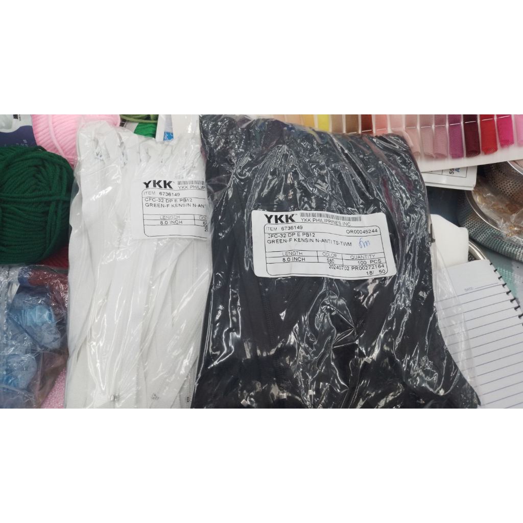 Original YKK Nylon Zippers sold per pack of 100 pieces little parts big ...