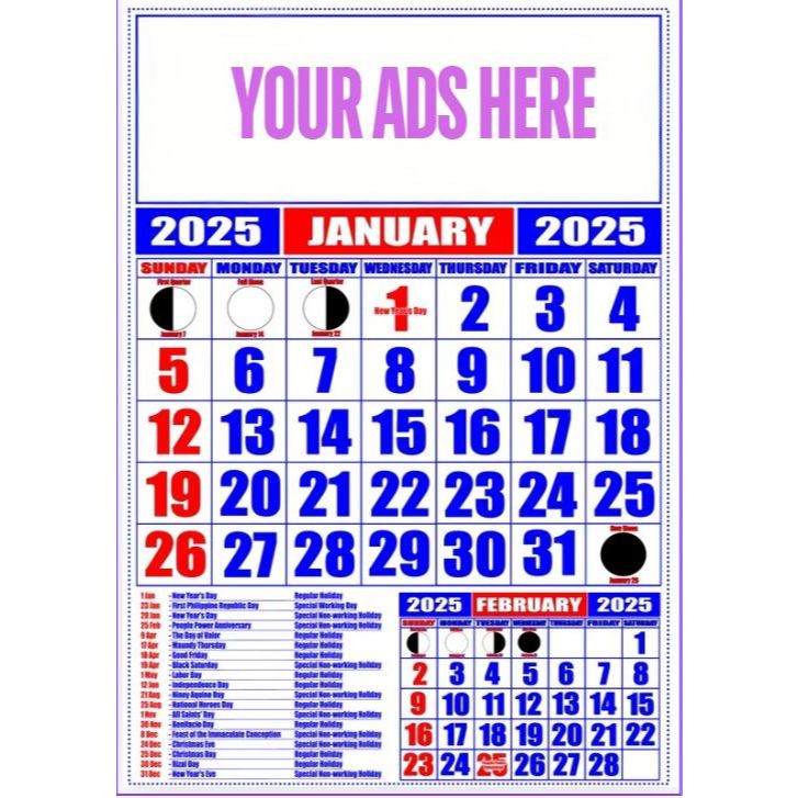 Customized a4 size Calendar 2026 | Shopee Philippines