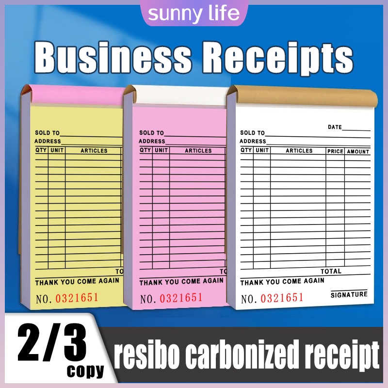 Wholesale Price Resibo Receipt With Carbon 2/3 Copy Paper Delivery Note ...