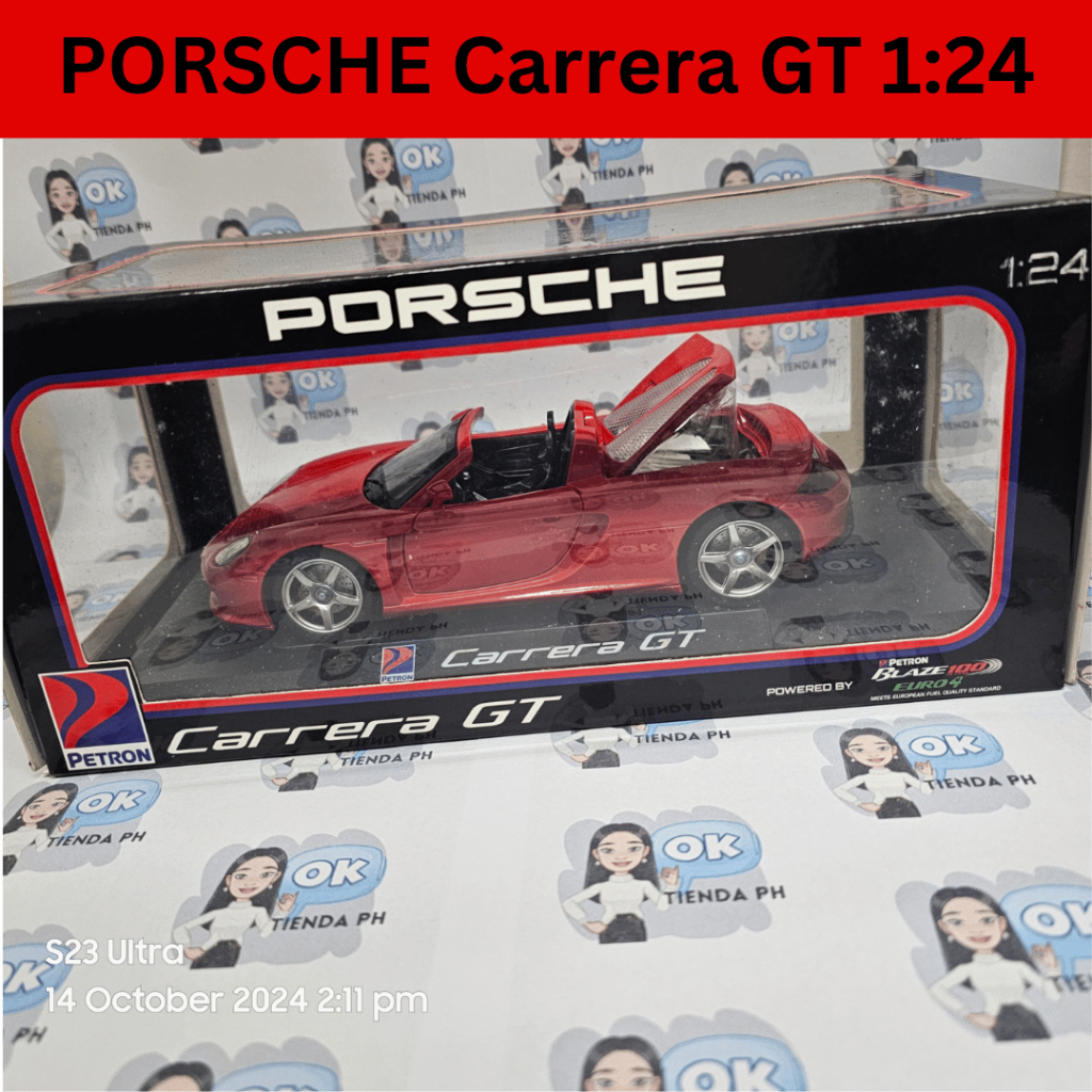 Petron Collection Porsche Carrera GT RED 1:24 die-cast toy car NTOTB ...