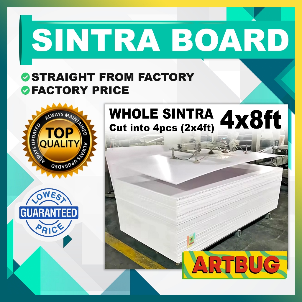 Whole Sintra Board 4x8ft cut into 4pcs (2x4 each) | Shopee Philippines