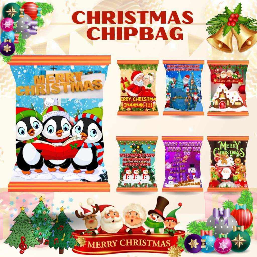 Christmas Chip Bags / Party Gift Bags for Giveaways and Souvenirs ...