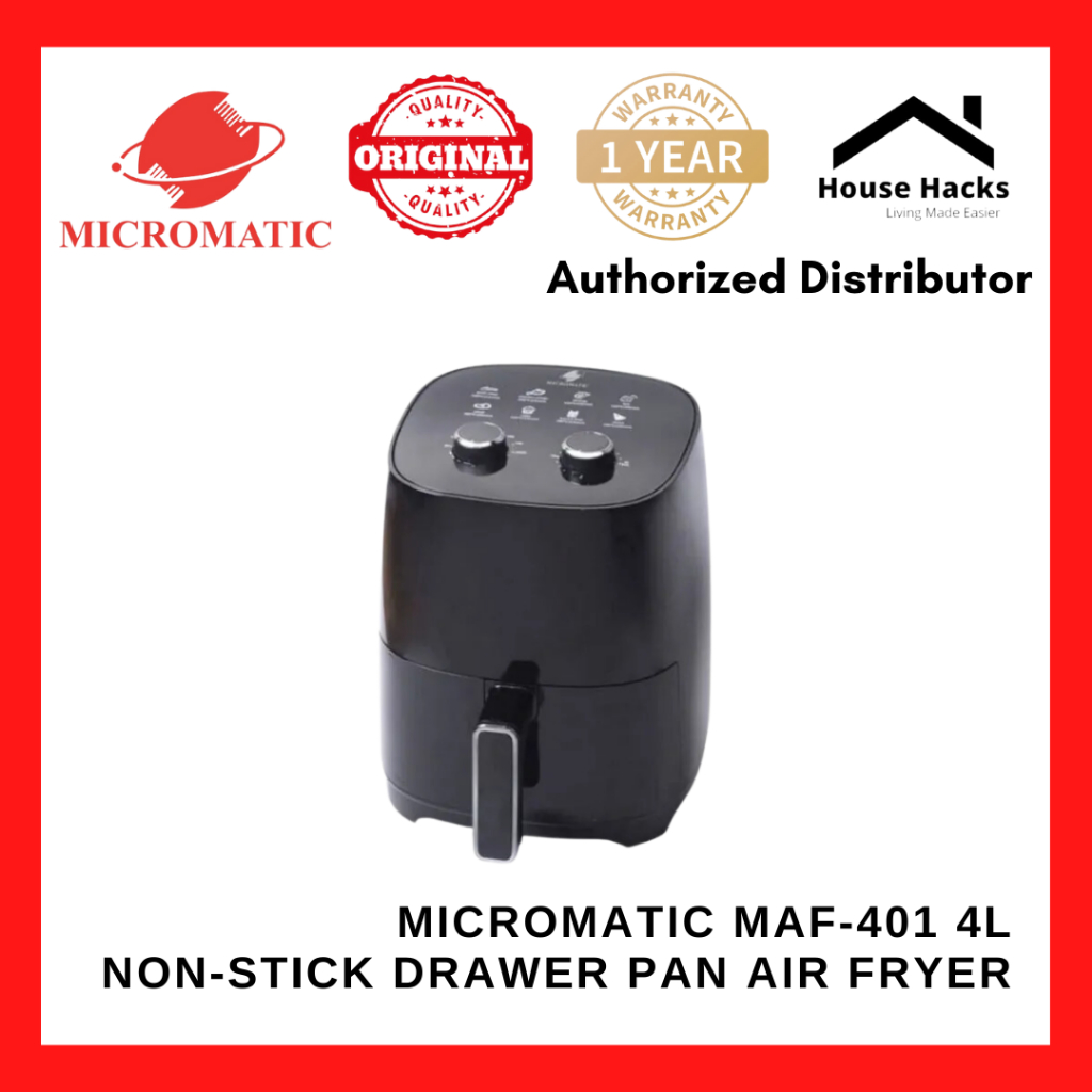 Micromatic MAF-401 4L Non-Stick Drawer Pan Air Fryer (House Hacks ...