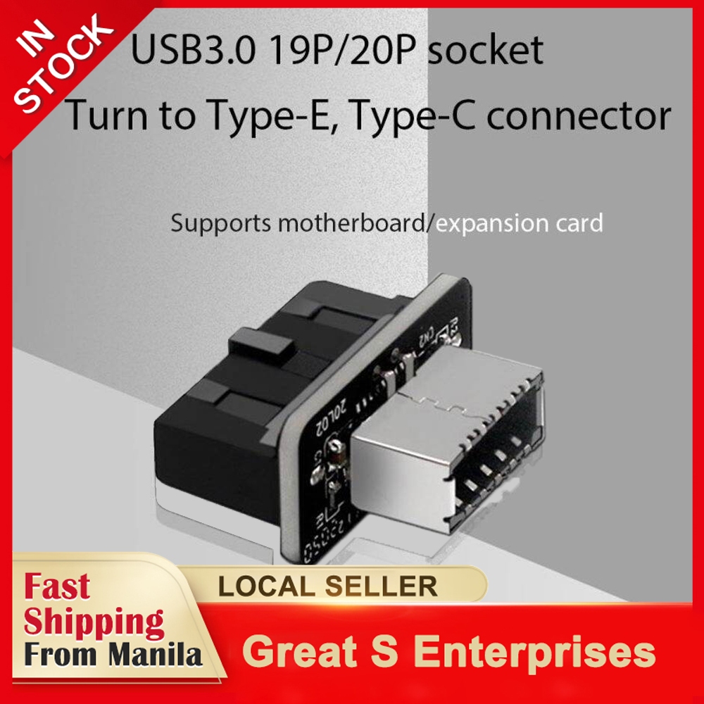Motherboard USB Header Adapter 19Pin / 20Pin To Type-E 90 Degree ...