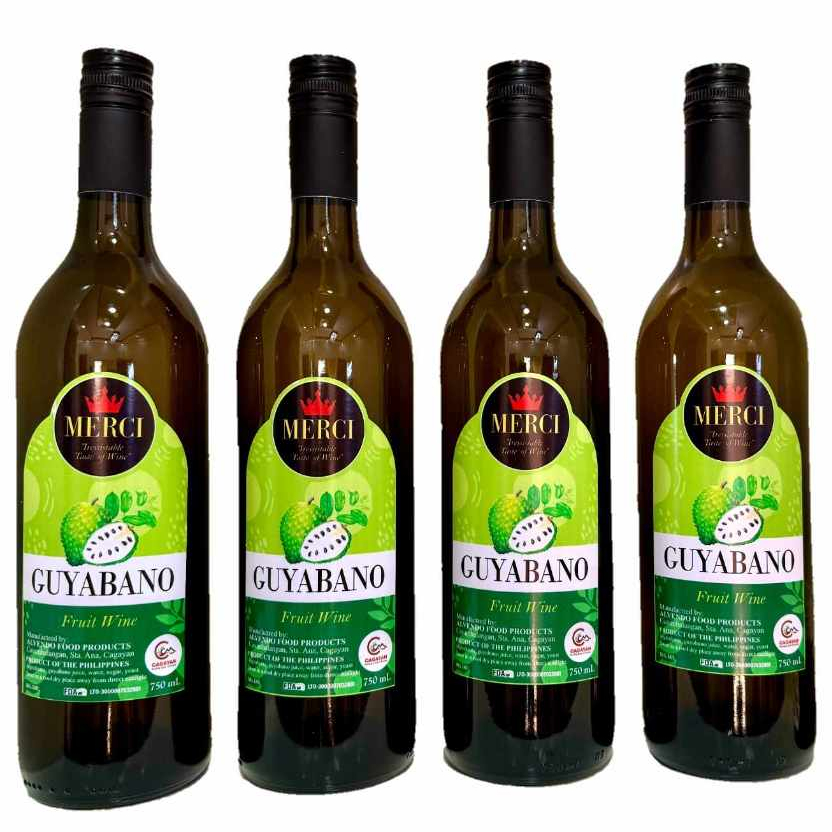 Merci Fruit Guyabano Wine Bundle of 4 Bottles | Shopee Philippines
