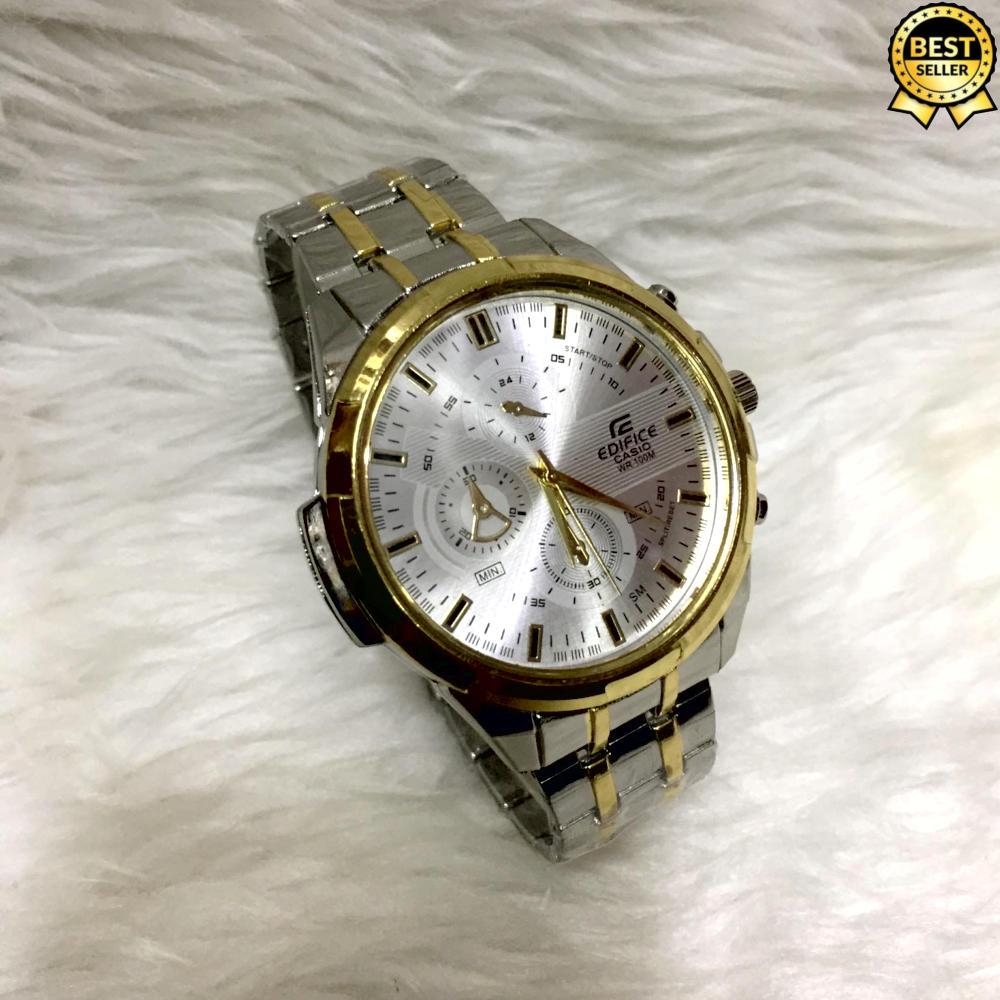 Casio High End Edifice Automatic 3 Chronograph Silver Dial Stainless ...