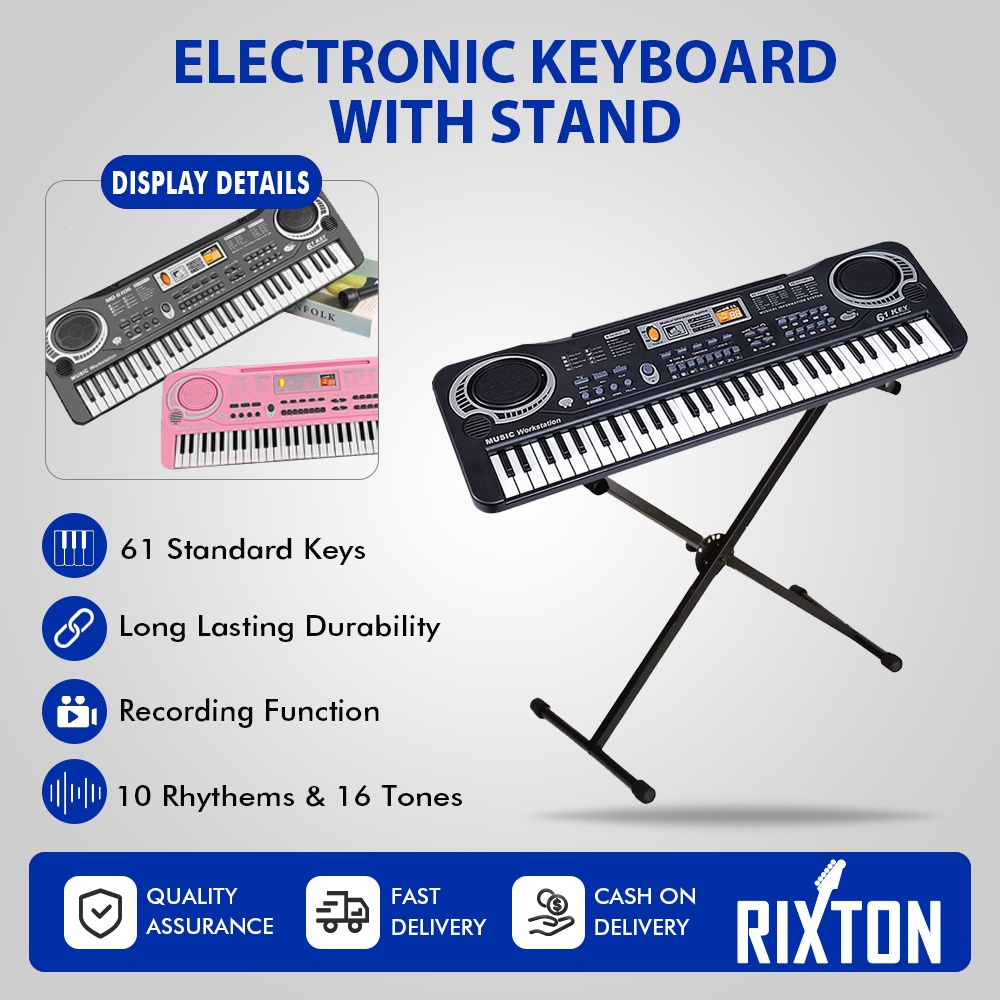 RIXTON 61 Keys Digital Electronic Piano Keyboard For Kids Toddlers ...