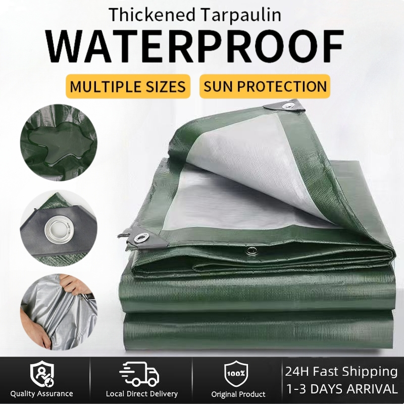 Trapal waterproof makapal 6FTx9FT Trapal Lona Tolda Tarpaulin ...