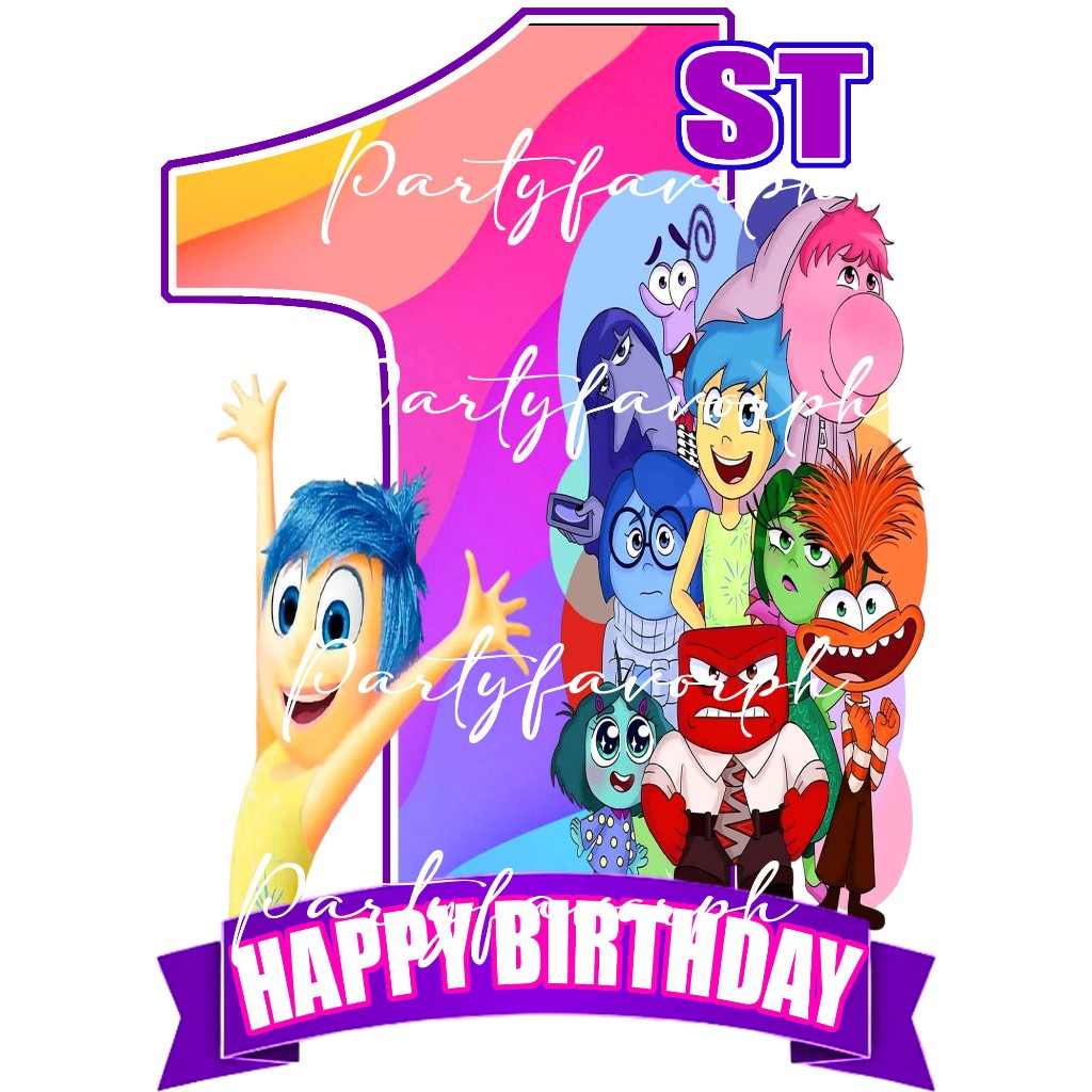 INSIDE OUT NUMBER TOPPER for cake decoration/partyfavorph | Shopee ...