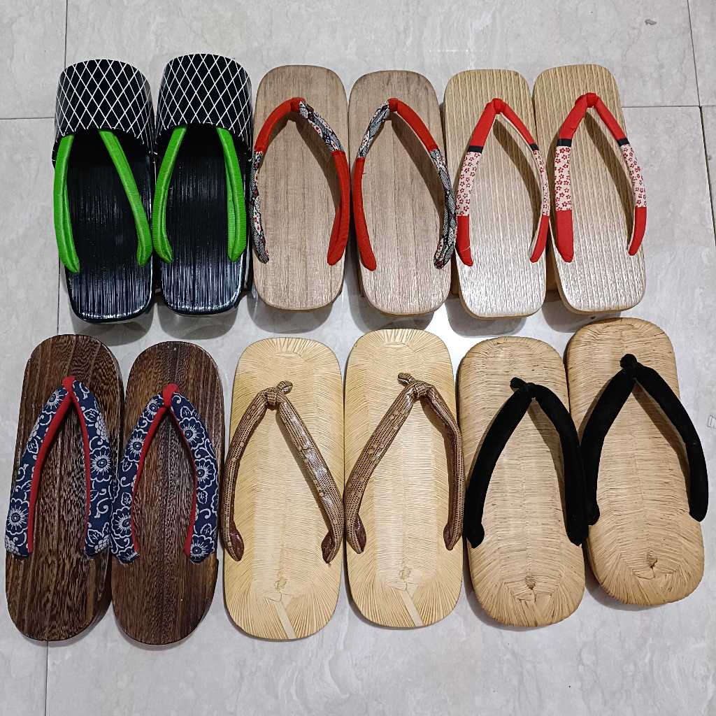 Assorted 8.75" to 10" Traditional Japanese Footwear Geta and Setta from ...