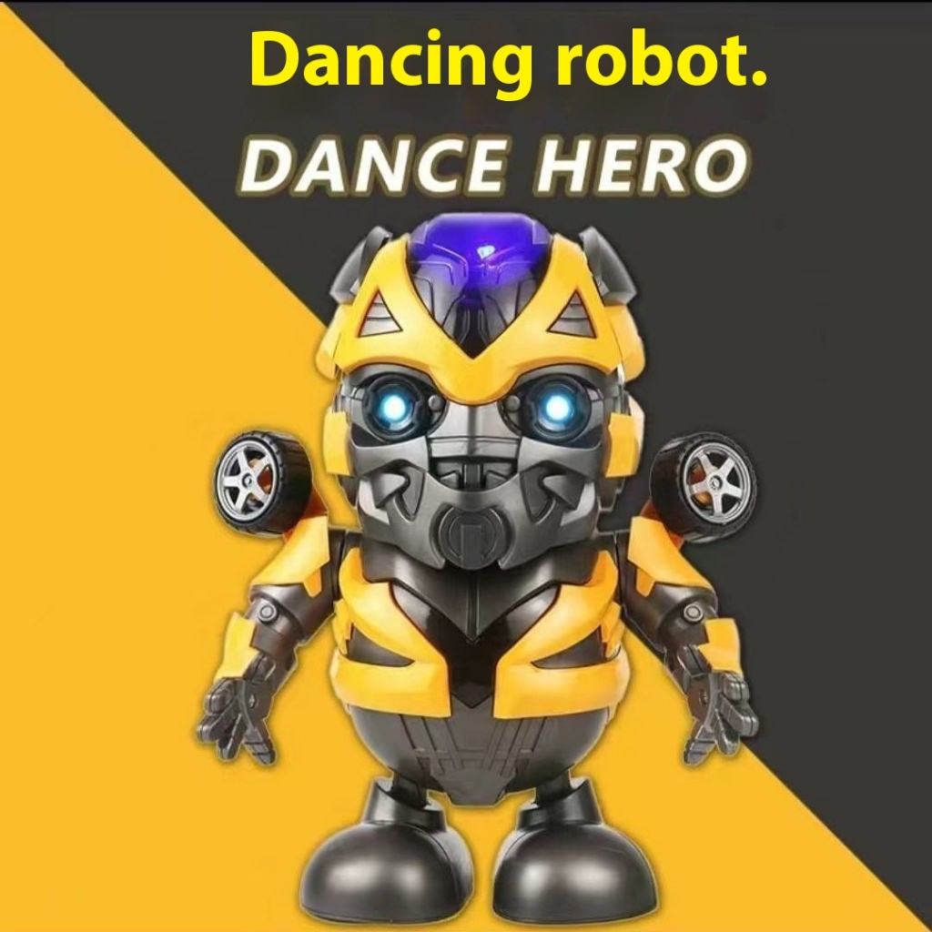 Kimi Toys Spiderman Bumblebee Hulk with LED Light Music Dancing Robot ...