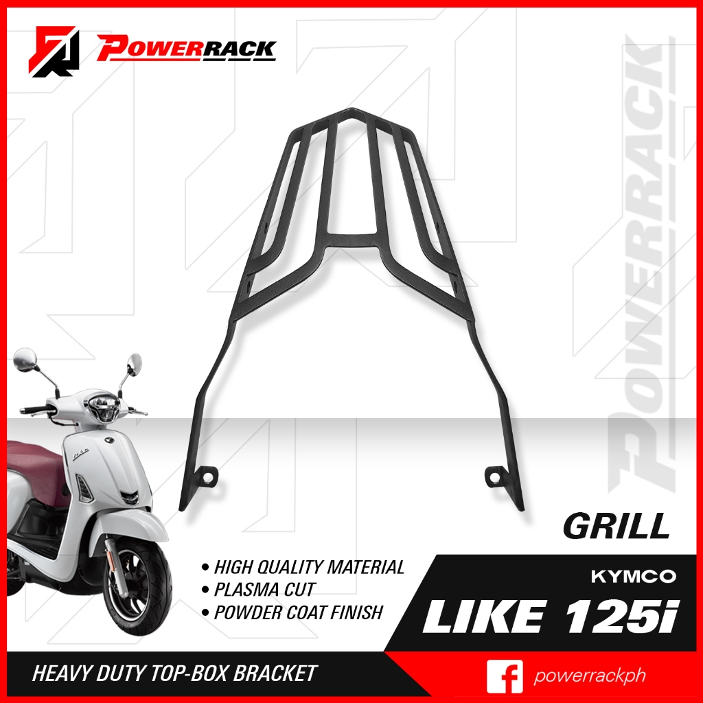KYMCO LIKE 125 ITALIA / TOPBOX BRACKET / BLACK POWDER COATED / HEAVY ...