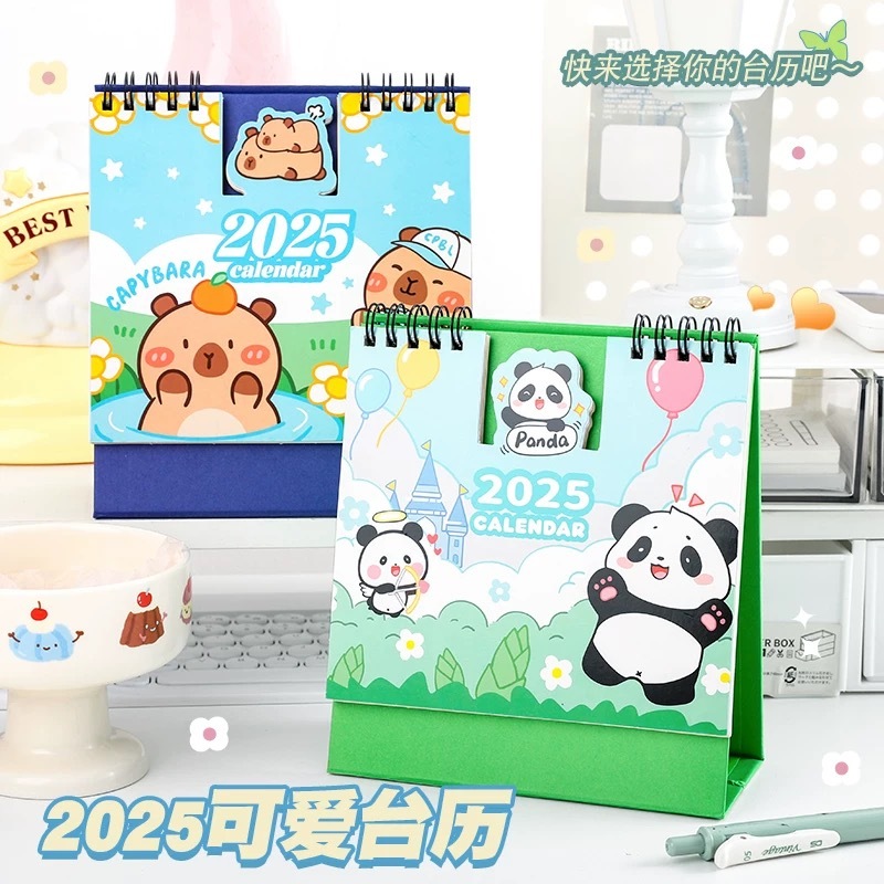 Cute 2025 Desk Character Calendar Monthly Wall Calendar Academic Desk ...