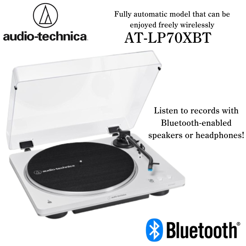 Audio-Technica AT-LP70XBT WS Wireless Fully Automatic Record Player ...