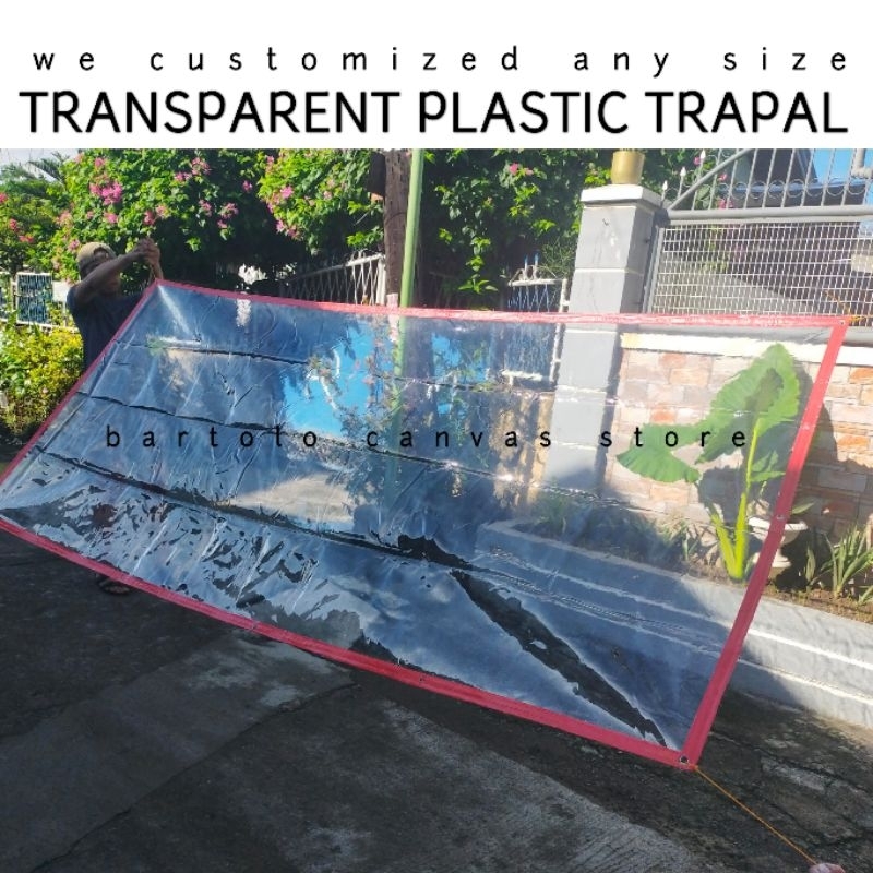 (4ft x 1 METER)(4ft x 2 METER) TRANSPARENT PLASTIC TRAPAL LONA TOLDA ...