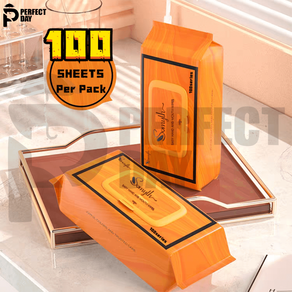Perfect Somyth 100Pcs Per Pack Orange Alcohol-Free Baby Wipes Wet ...