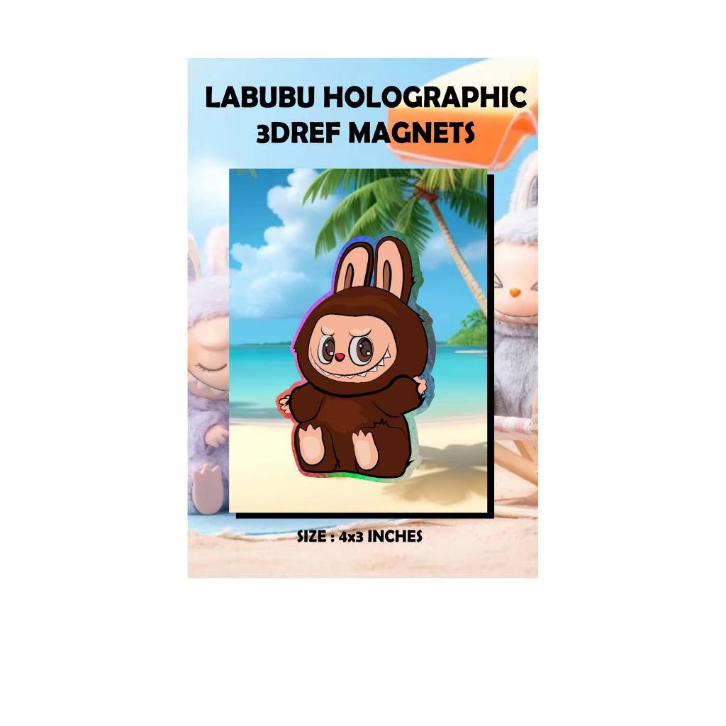 LABUBU INSPIRED 3DHOLOGRAPHIC REF MAGNET HIGH QUALITY | Shopee Philippines