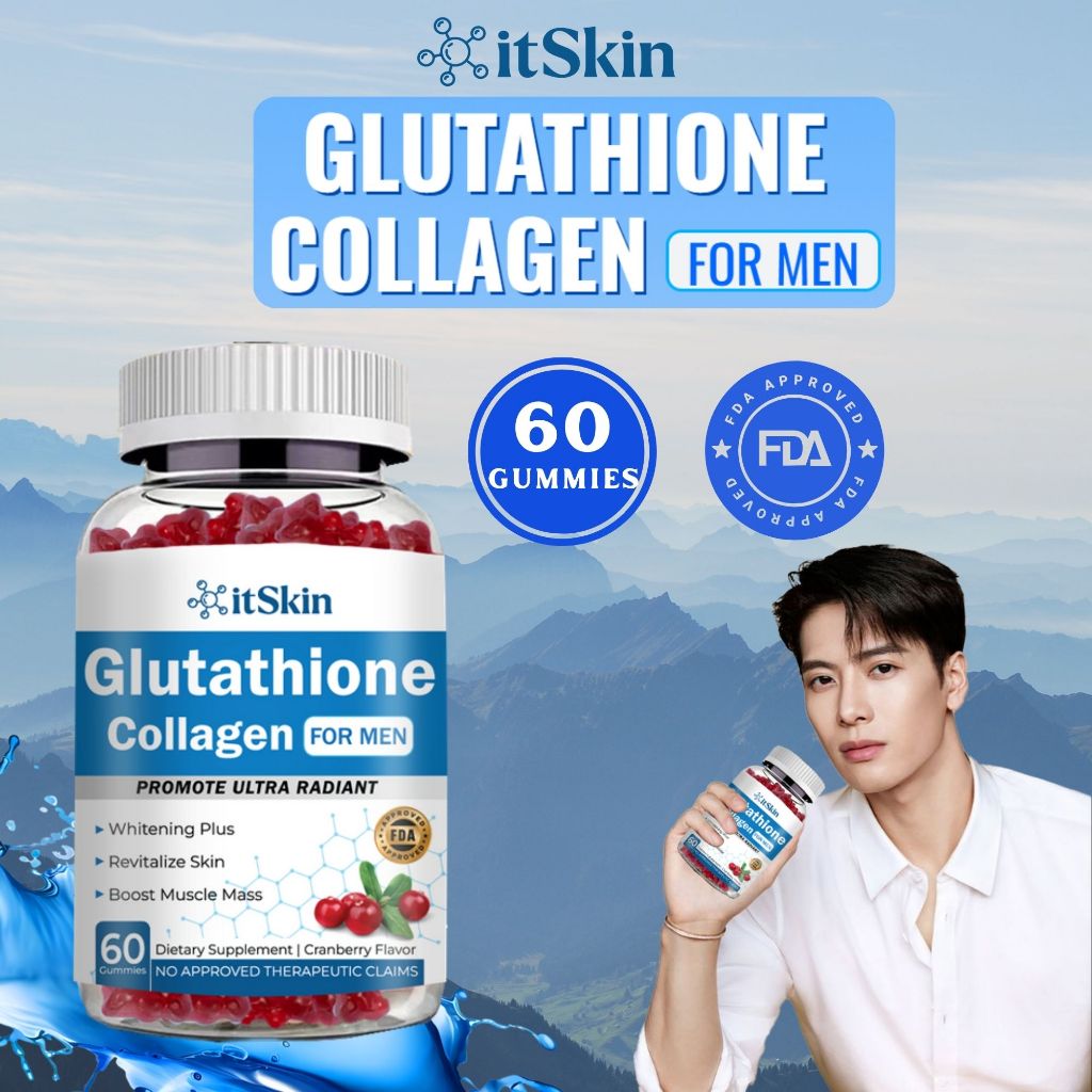 Itskin Glutathione Collagen Gummies For Men Boost Muscle Mass, Skin ...