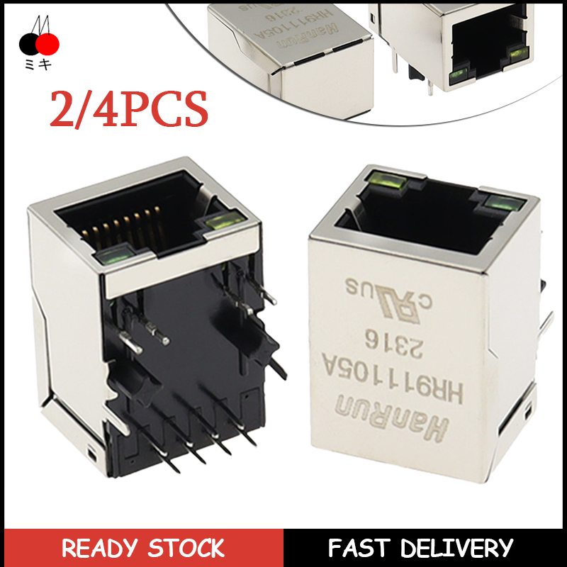 4PCS With light HR911105A Ethernet Interface RJ45 Network Transformer ...