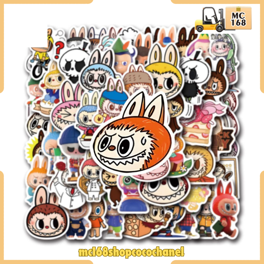 LABUBU Set Anime Sticker Waterproof Cellphone Laptop Stickers Set One ...