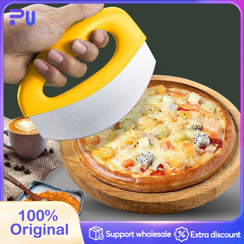 Pizza stainless steel cutter semicircular pizza wheel cutter with ...