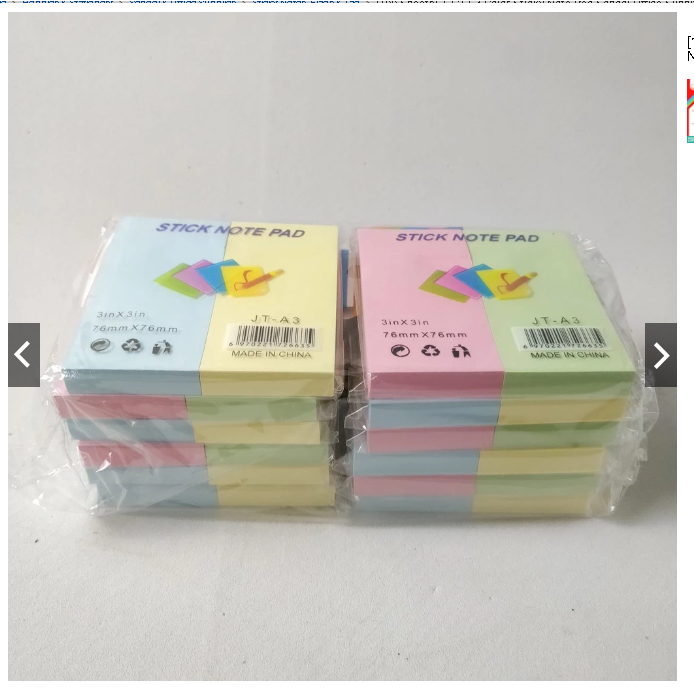 1 / 2 / 3 Color Sticky Note Pad School Office Supply (100sheets ...