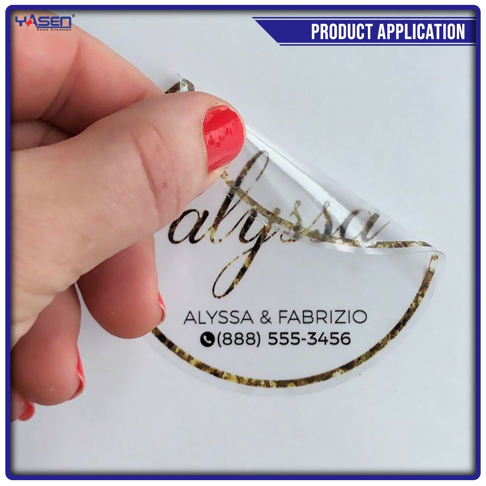 YASEN Transparent Vinyl Sticker A4 Size Waterproof Sticker Paper 150GSM ...