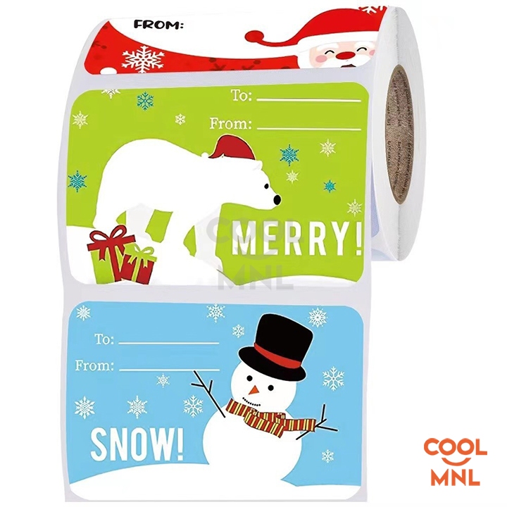 250pcs Christmas Gift Tag Stickers Name Tags Present Seal Labels ...