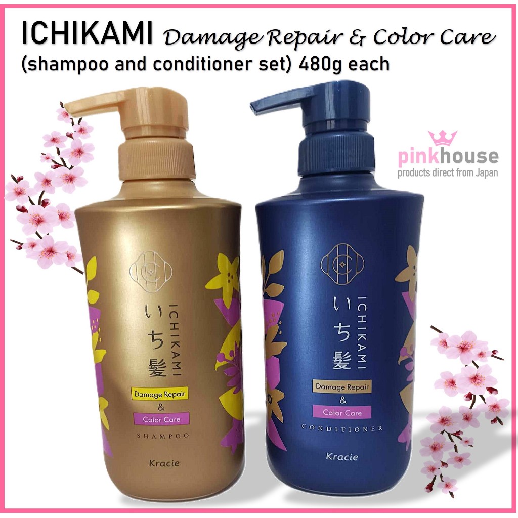 Kracie Ichikami Shampoo and Conditioner Set for Damage Repair & Color Care Japan Made | Shopee ...