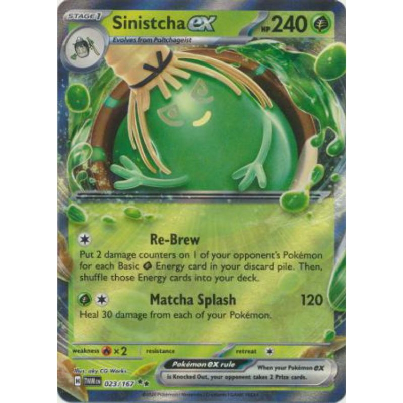 Pokemon Card, Sinistcha ex 023/167, Ultra Rare. (ENGLISH TYPE) | Shopee ...