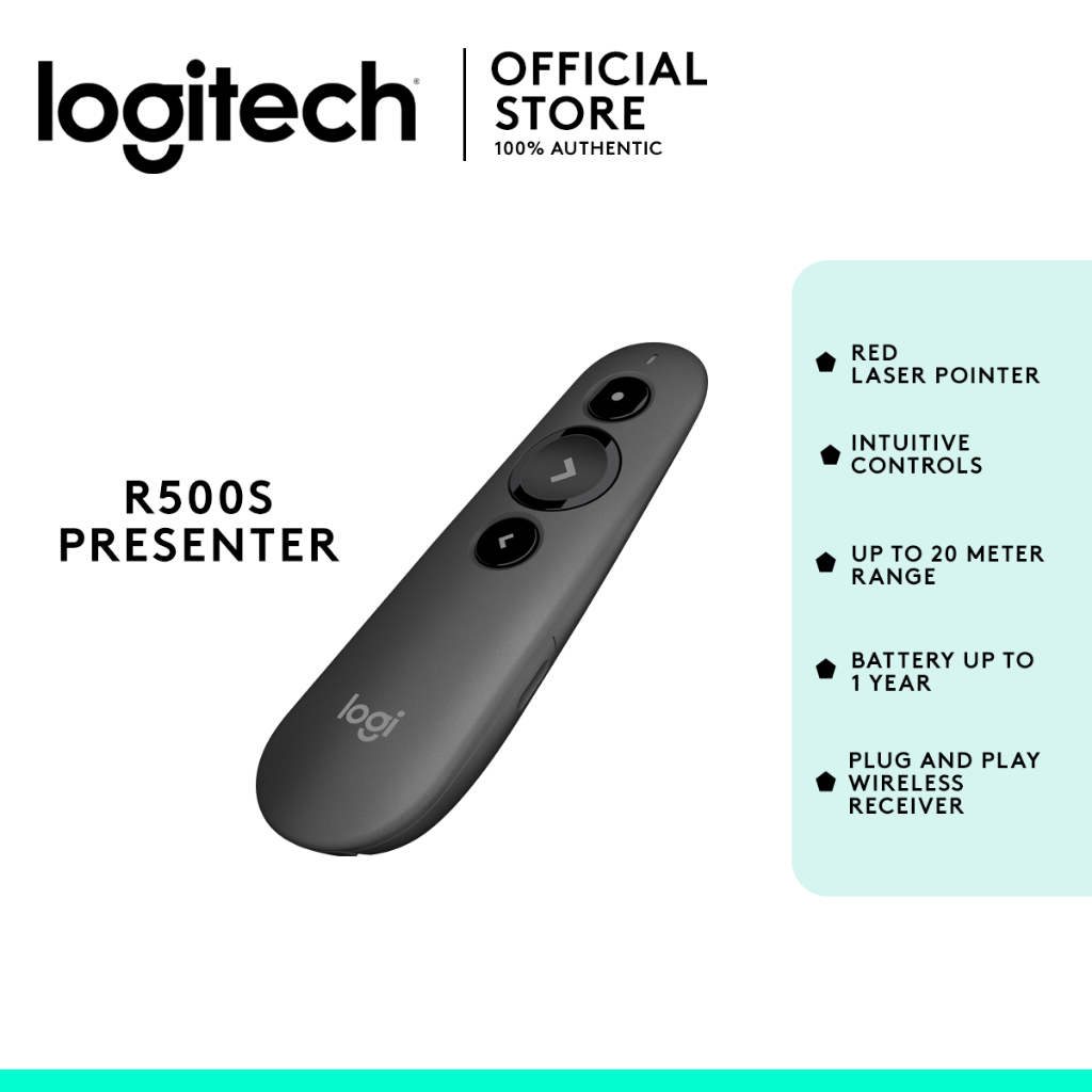 Logitech R500s Wireless Presentation Remote Laser Pointer | Shopee ...