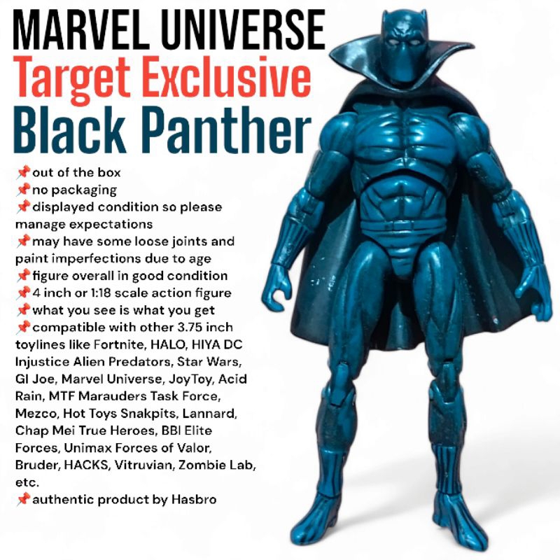 Marvel Universe Targe Exclusive Avengers Black Panther 3.75 inch 1:18 ...
